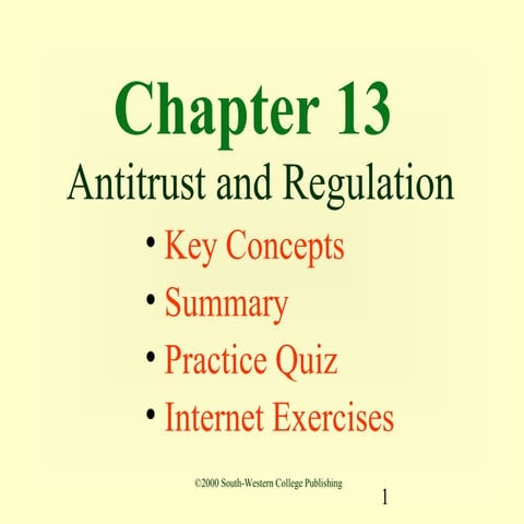 13 antitrust and regulation | PPT