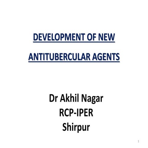 Antitubercular agents (Anti-TB agents) | PDF