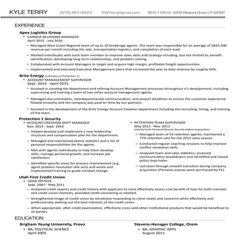 Kyle Terry Resume_2016 | PDF