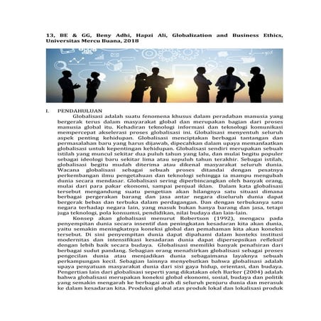 13, be & gg, beny adhi, hapzi ali, globalization and business ethics, universitas mercu buana ...