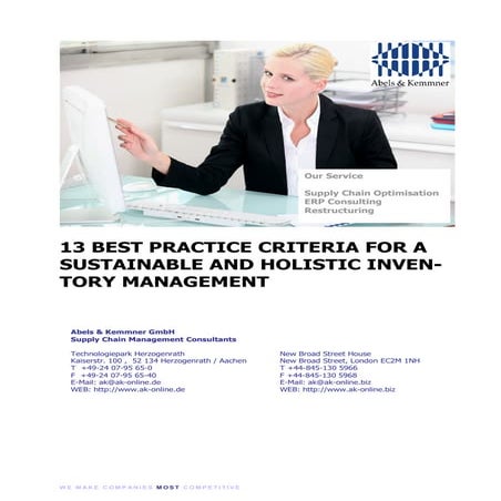 Inventory Management 13 Best Practice Rules | PDF