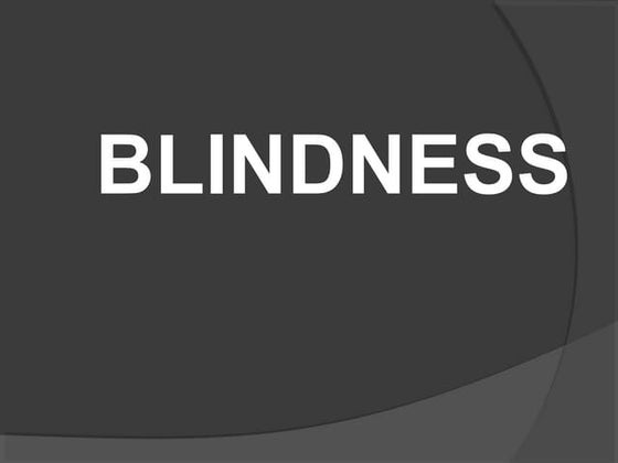 Blindness | PPTX
