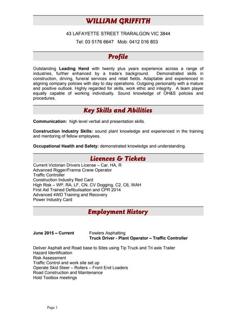 Nick Resume 1 | DOC | Careers