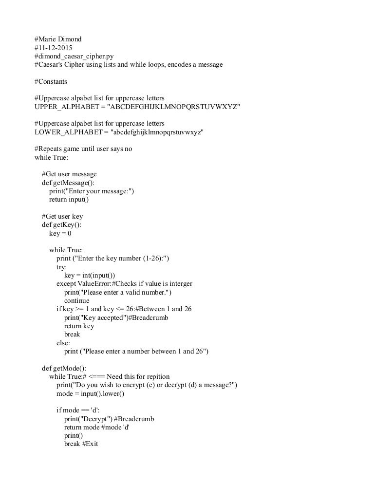 Example Of Python Code