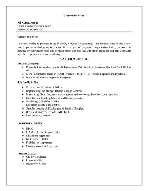 Geetha's Resume for PV | PDF