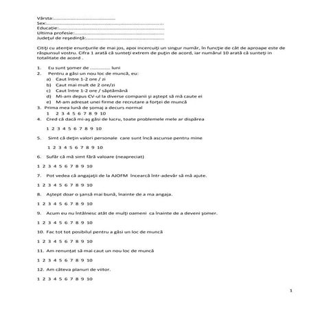 chestionar aplicat somerilor_ro | PDF