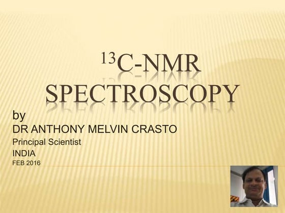 13C-NMR SPECTROSCOPY | PPT