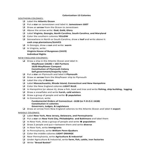 13 colonies Annotated map | PDF