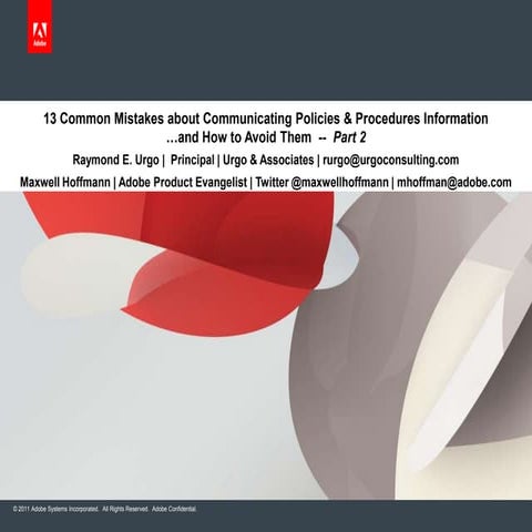13 Common Policy Procedure Mistakes Part 2 | PPTX