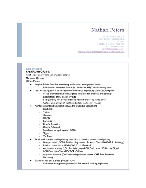 Mark Peterson Resume | PDF