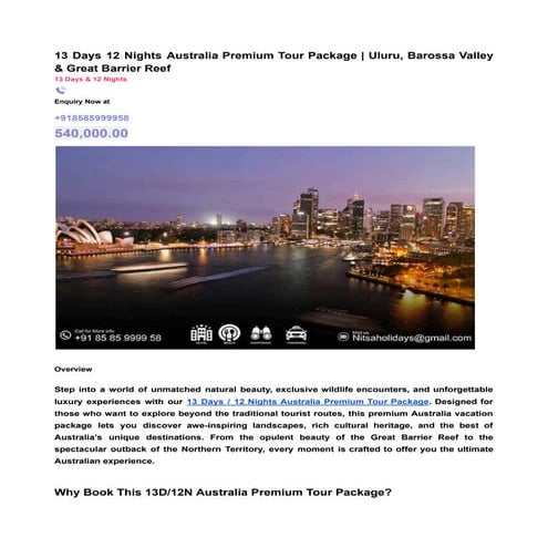 13 Days 12 Nights Australia Premium Tour Package _ Uluru, Barossa Valley & Great Barrier Reef.pdf