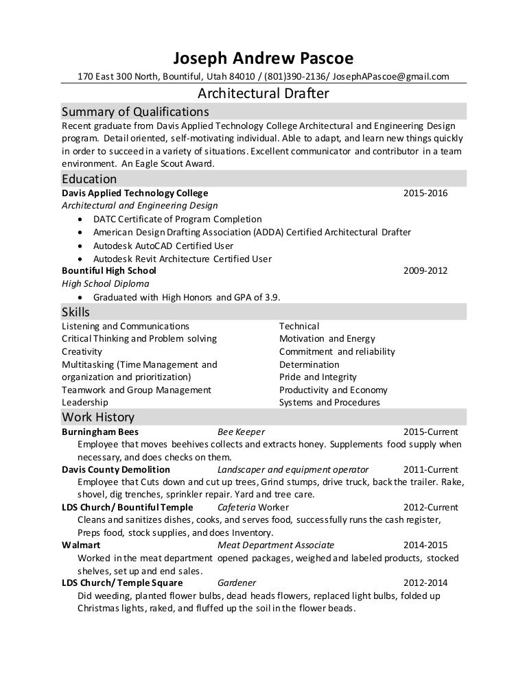Final Draft Resume JPascoe Final Draft Resume JPascoe