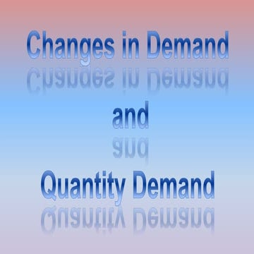Change in quantity demand vs change in demand | PPTX