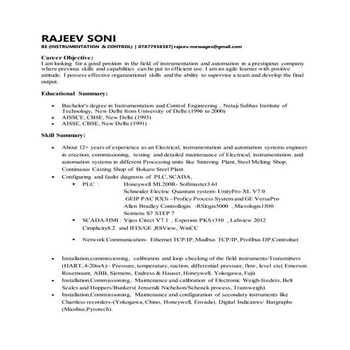 Resume_Rajeev | DOCX