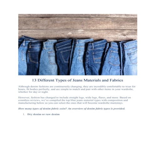 13 Different Types of Jeans Materials and Fabrics.pdf