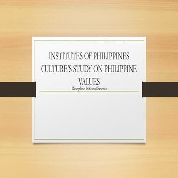 DIFFERENT VALUE SYSTEM OF THE PHILIPPINES | PPTX