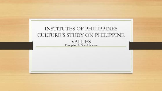 DIFFERENT VALUE SYSTEM OF THE PHILIPPINES | PPTX
