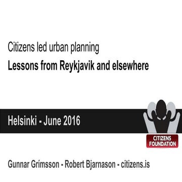 Citizen-led urban planning: Better Neighbourhoods | PDF