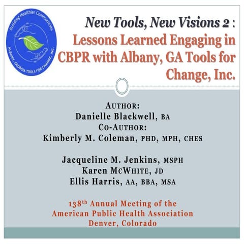 NTNV2 APHA Presentation Final | PPT