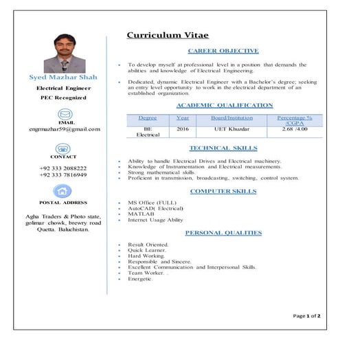 mazhar CV | DOCX