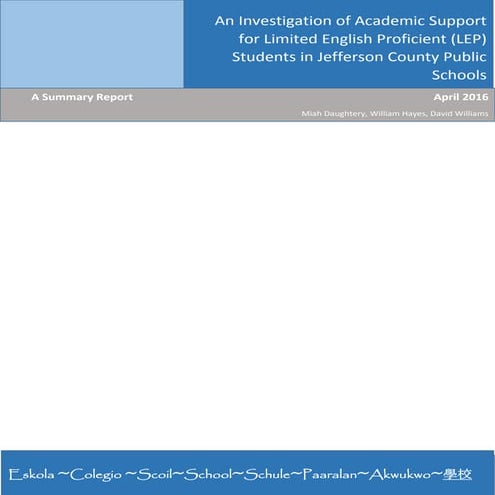 JCPS Summary Report | PDF