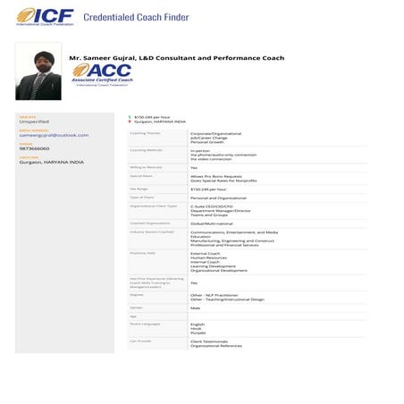 ICF Profile | PDF