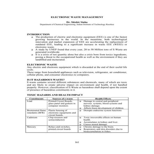 electronic waste management | PDF