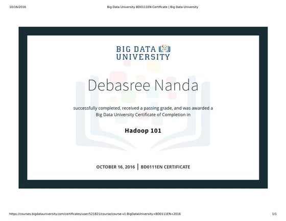 Big Data University Bd0141en Certificate Big Data University Ppt 5048