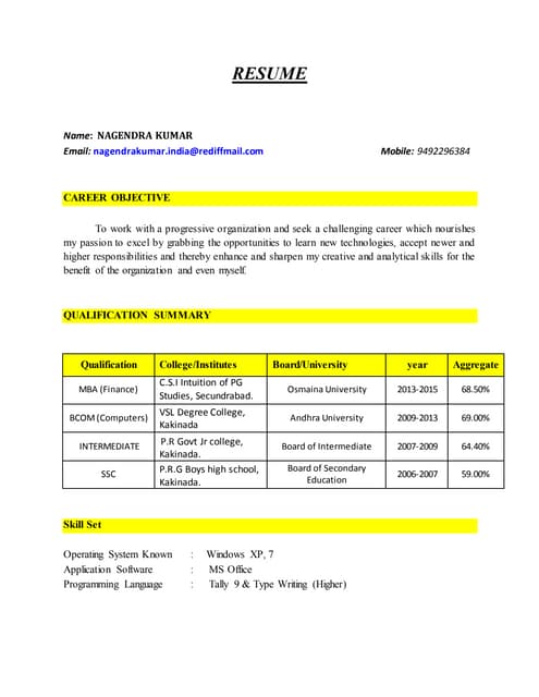resume 1 | PDF