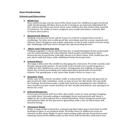 Easy Fundraising | DOCX