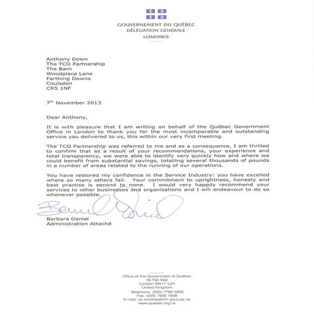 QHC letter of reference. | PDF