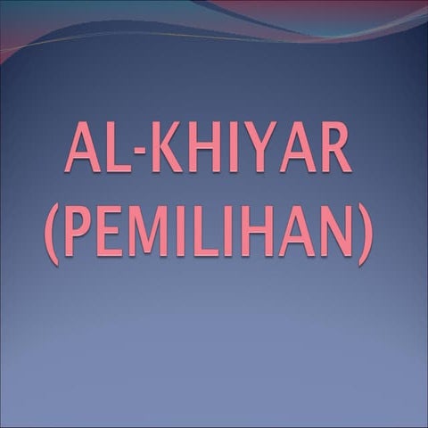 Jual Beli - Khiyar | PPT