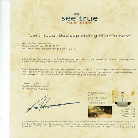 Certificaat Mindfulness_3 | PDF