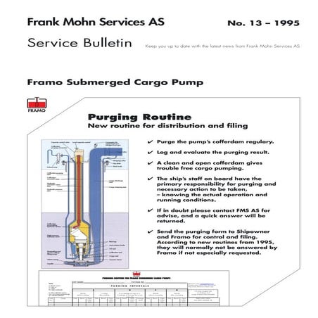 13 Framo Submerged Cargo Pump Purging Routine | PDF