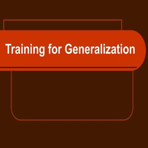 Make generalization | PPTX