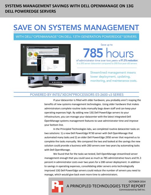 Dell OME advanced features deliver faster power monitoring capabilities ...