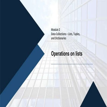 Python Pcep Operations On Lists Ppt 6810