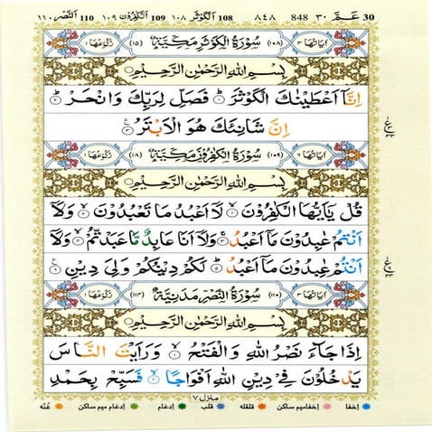 Quran with Tajwid Surah 109 ﴾القرآن سورۃ الكافرون﴿ Al-Kafiroon 🙪 PDF ...