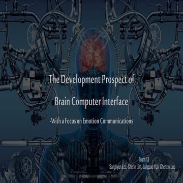 The Development Prospect of Brain Computer Interface | PPT