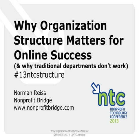 Why Organization Structure Matters for Online Success (1 of 2) | PPT