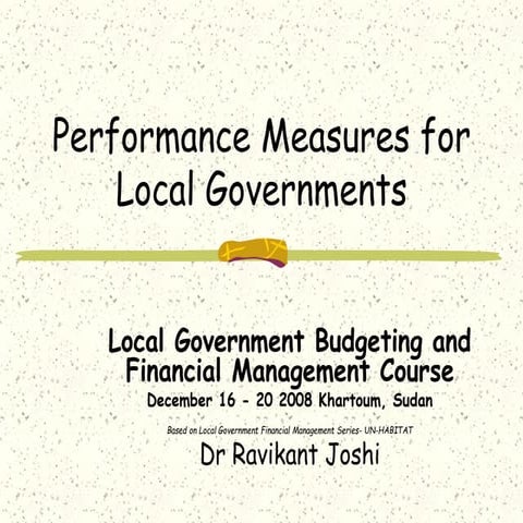 Performance Measurement for Local Governments | PDF