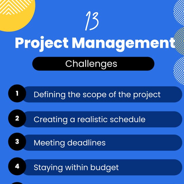 13 Project Management Challenges Tips and Strategies | PDF 13 Project Management Challenges Tips and Strategies | PDF