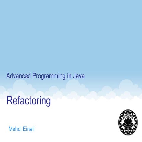 Refactoring Code By Clean Code Rules Ppt
