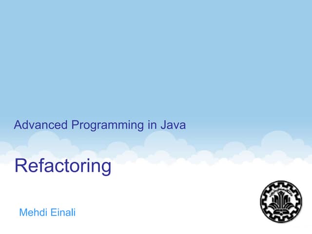 Refactoring Code By Clean Code Rules Ppt