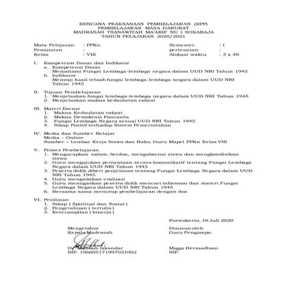 13 rpp sederhana_ppkn 3.1 | DOCX