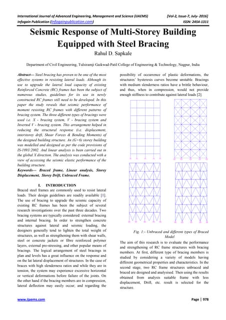 COMPARATIVE ANALYSIS OF MULTISTORY BUILDING WITH AND WITHOUT SHEAR WALL, X BRACING AND FLUID ...