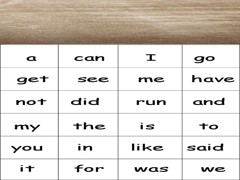 Define sight words - craftsbery