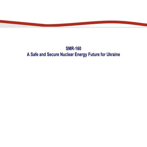 SMR-160. A Safe and Secure Nuclear Energy Future for Ukraine. General ...