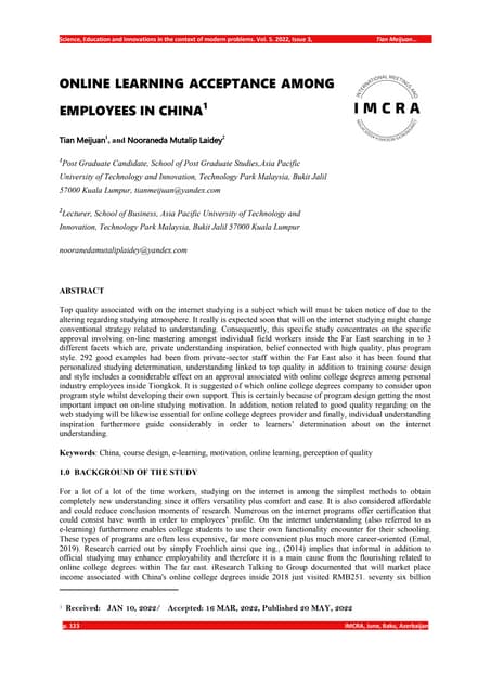 What is The Role of Students in Online Courses? | PDF