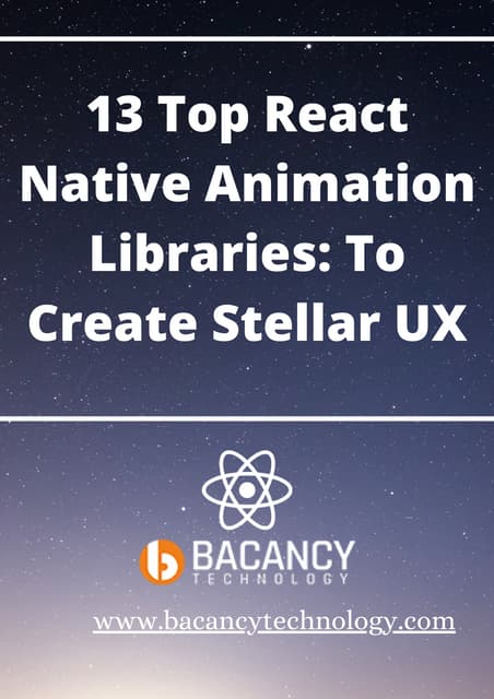 Top React Animation Libraries by Angular Minds | PPT